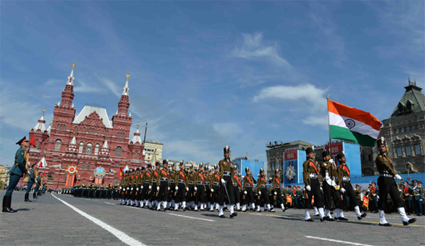 The Indian Army contingent took part in the Victory Day parade in ...