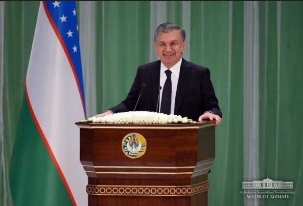 The President of UZbekistan, Shavkat Mirziyoyev address warmed people’s ...