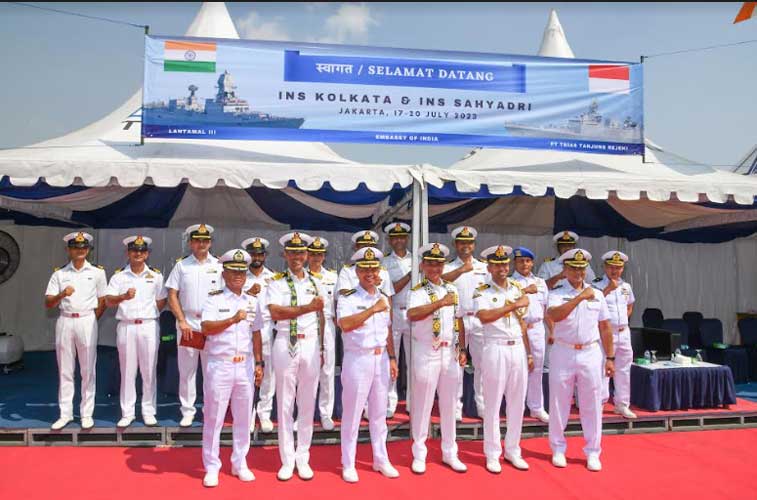 INS SAHYADRI AND INS KOLKATA TO JAKARTA, INDONESIA - Sarkaritel.com ...