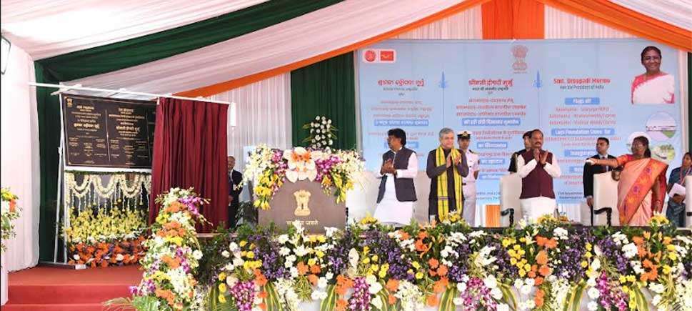 PRESIDENT OF INDIA FLAGS OFF THREE NEW TRAINS FROM BADAMPAHAR RAILWAY ...