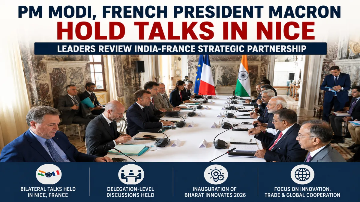 PM Modi, Macron Hold Bilateral Talks In Nice, Launch Bharat Innovates ...